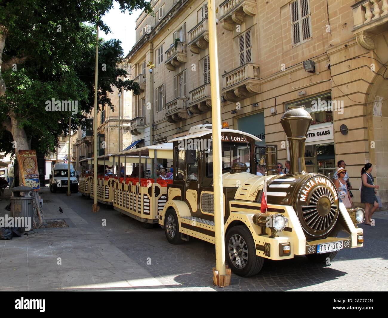 Valletta malta tourist train hi-res stock photography and images - Alamy