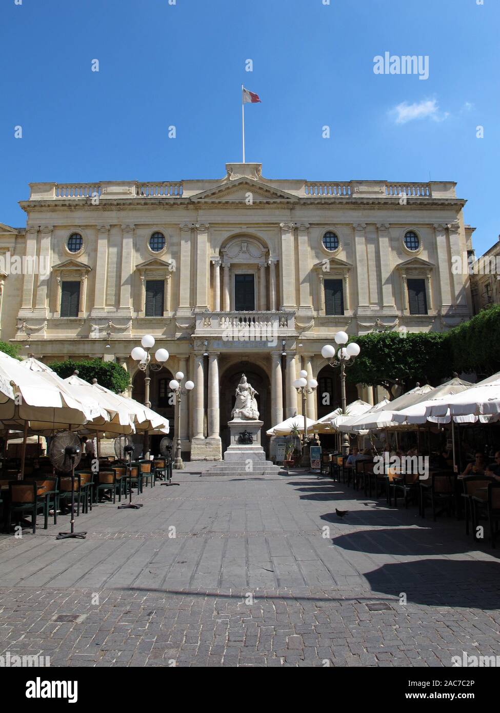 Queen Victoria statue at the National Library, Valletta, Republic of ...