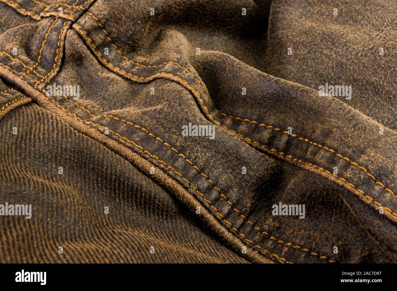 clothing items washed cotton fabric texture with seams, clasps, buttons ...