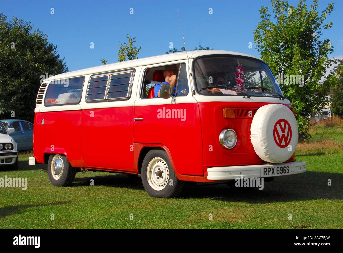 Volkswagen vans on exhibition at a classic car show held in Orpington ...