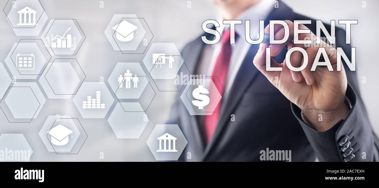 Education costs concept. Financial student background Stock Photo - Alamy