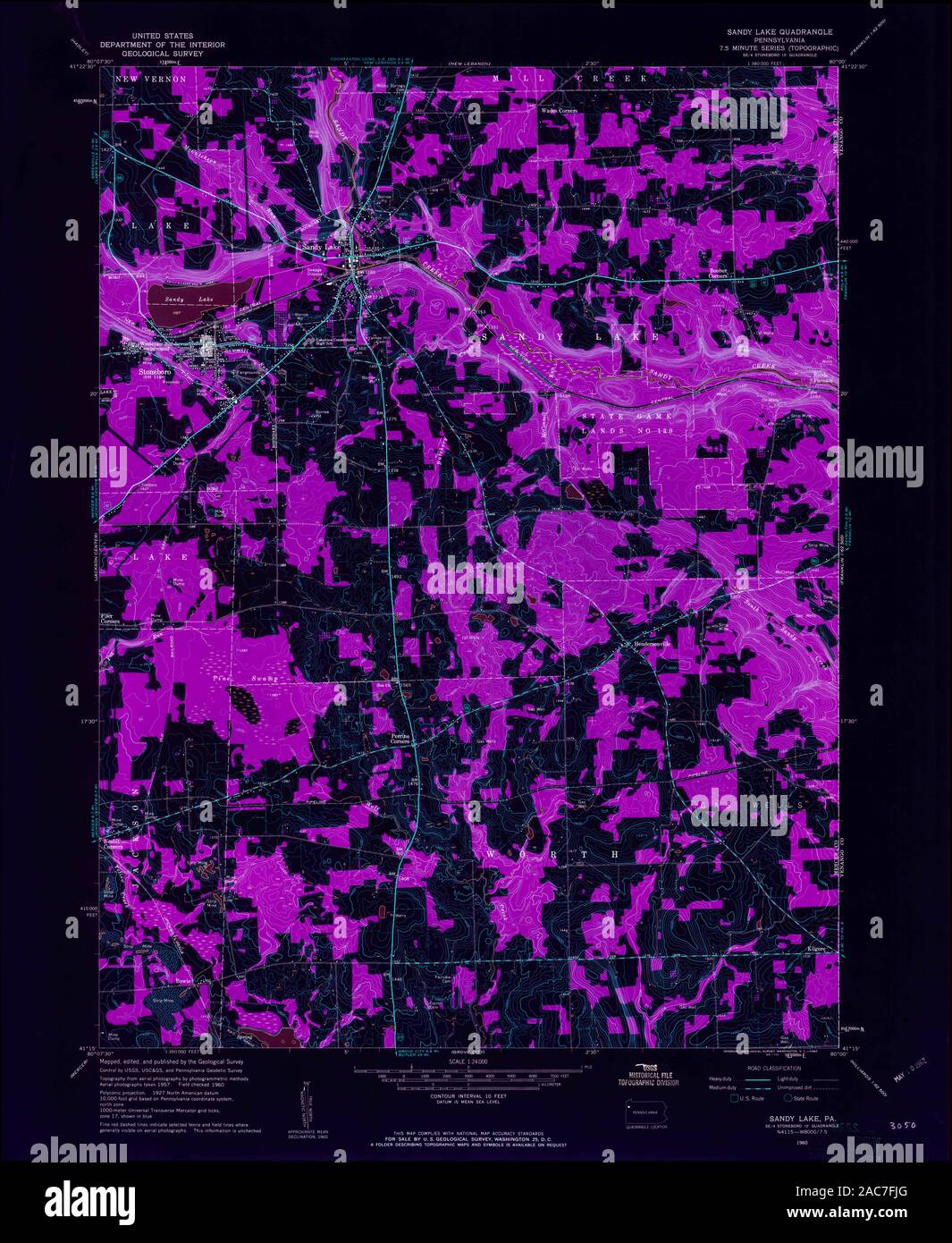 Map of sandy lake hi-res stock photography and images - Alamy