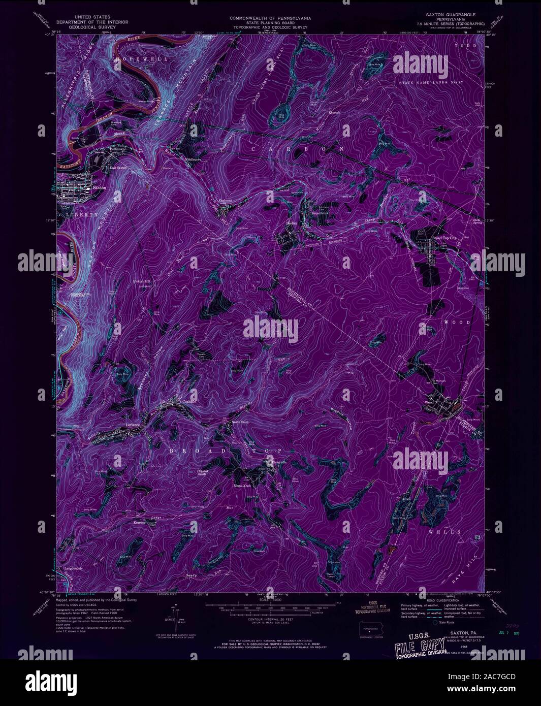 Map of saxton pennsylvania hi-res stock photography and images - Alamy