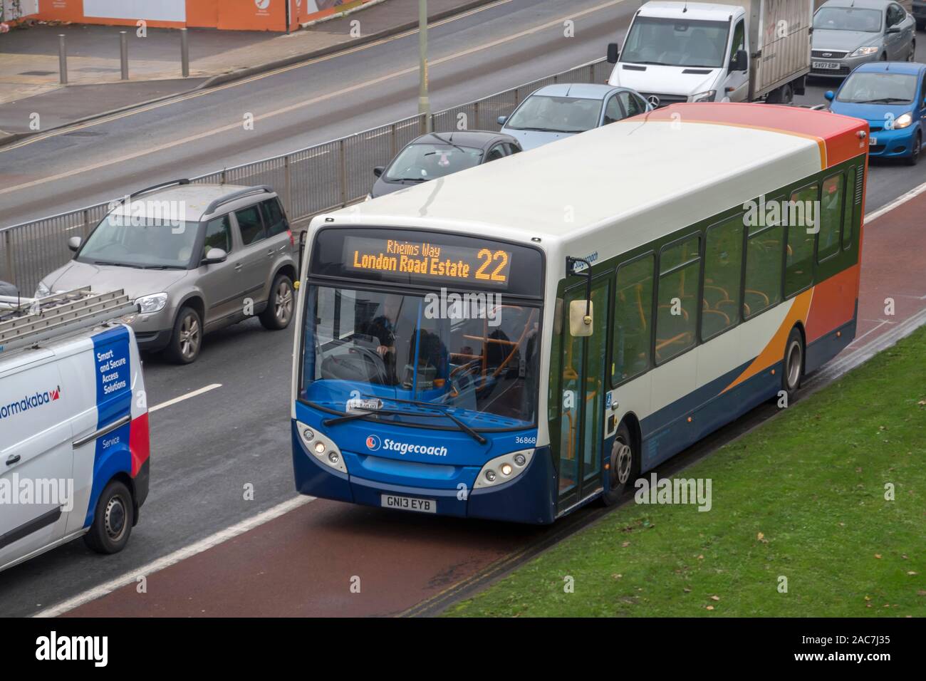Stagecoach,Local bus,On Route,Heavy Traffic,Coach,Single Decker Stock ...