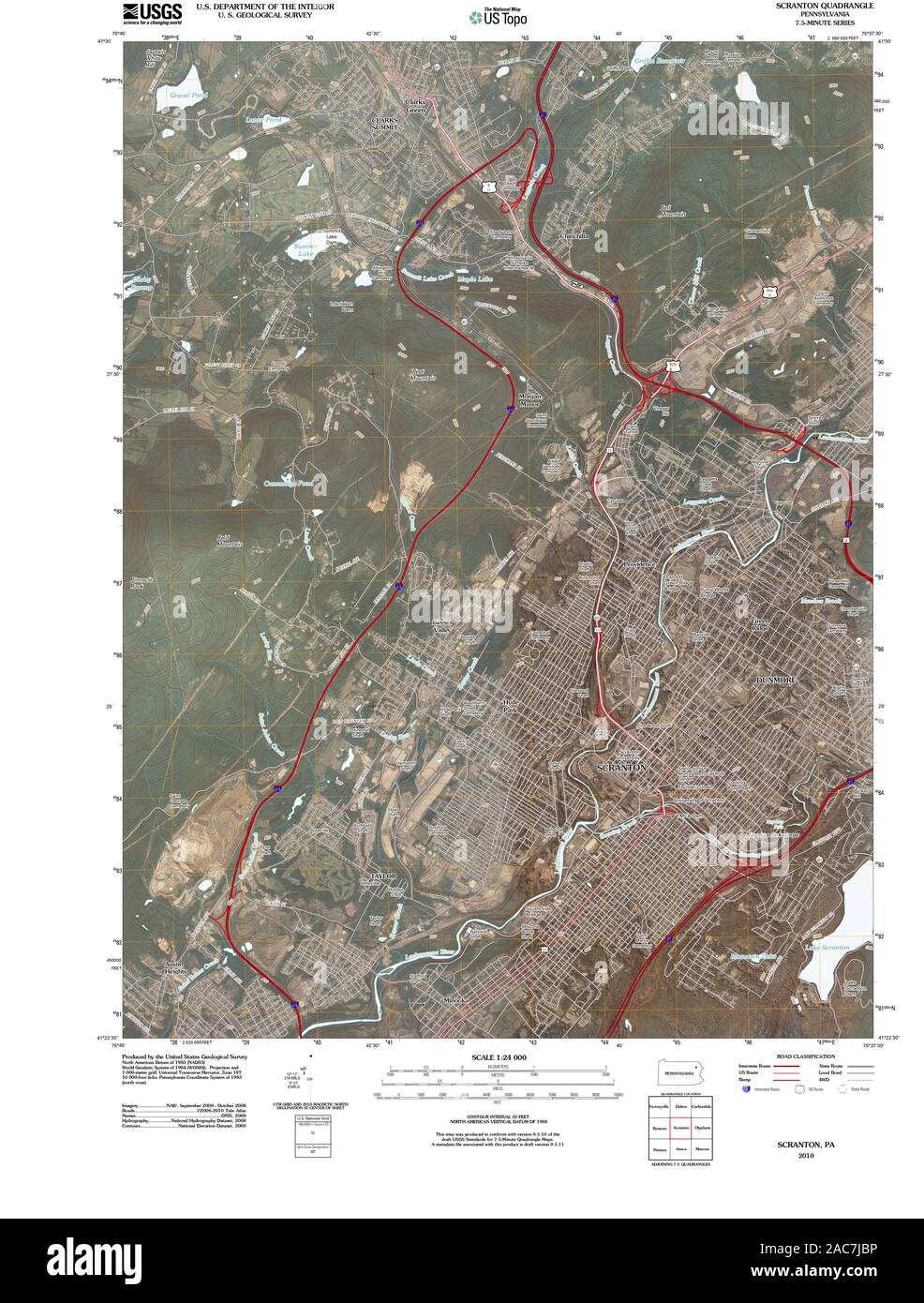 Scranton pennsylvania map hi-res stock photography and images - Alamy