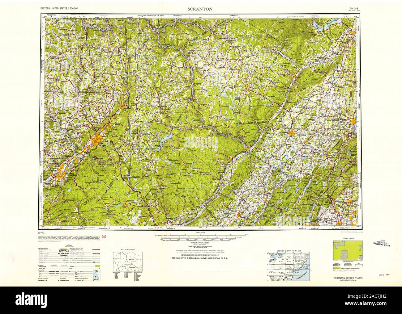Scranton pennsylvania map hi-res stock photography and images - Alamy