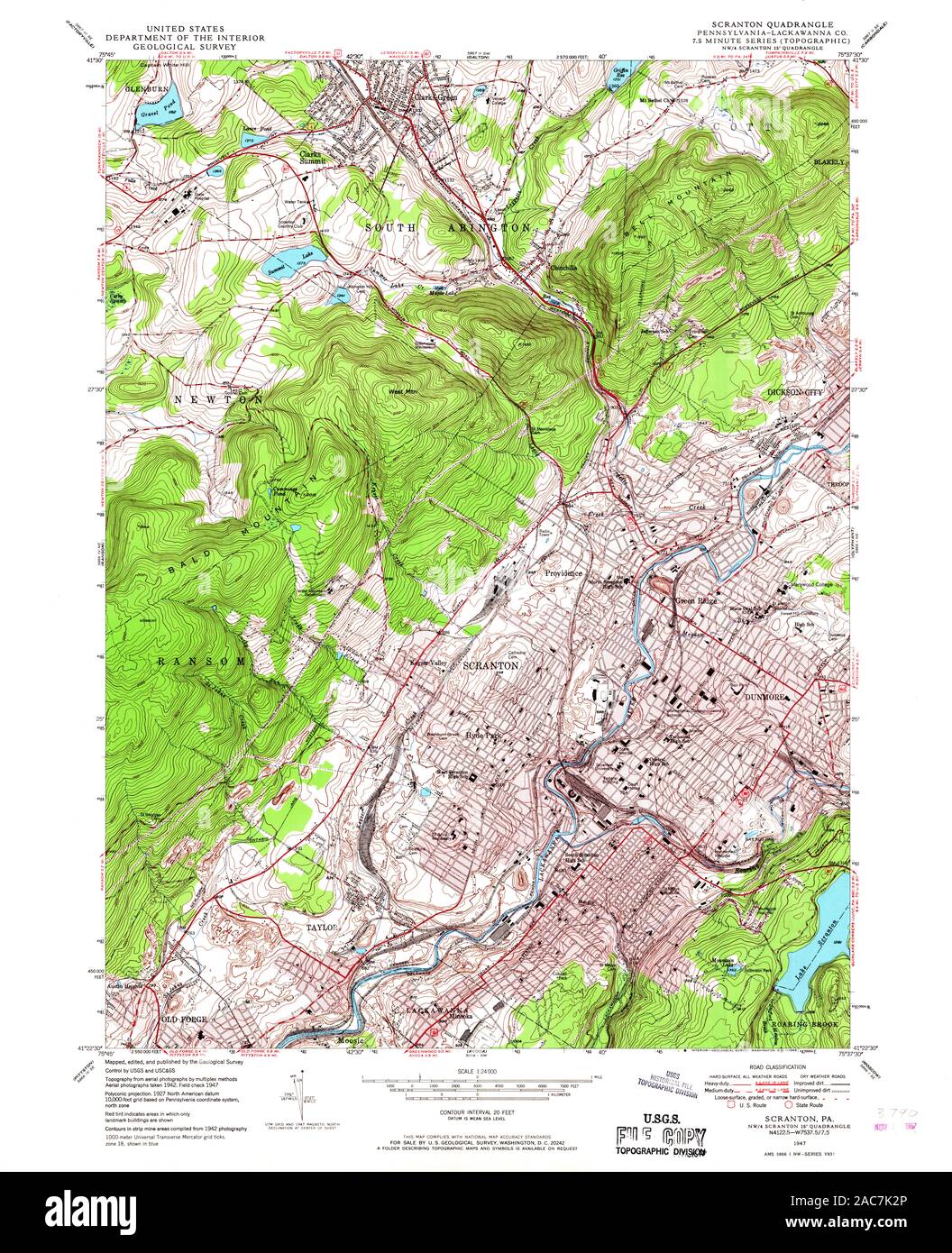 Map of scranton Cut Out Stock Images & Pictures - Alamy
