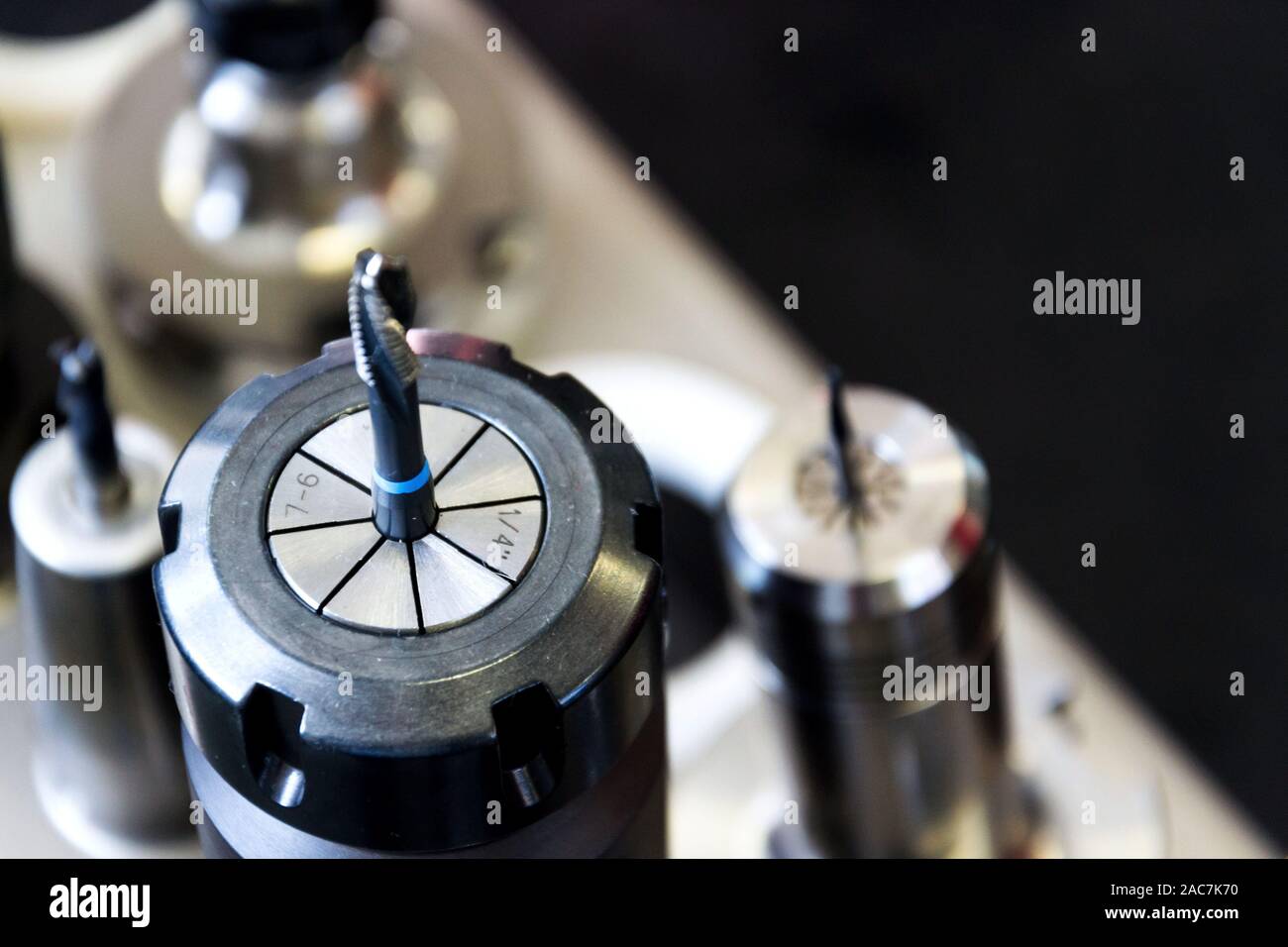 Modern CNC milling machine cutters, industry 4.0 concept Stock Photo ...