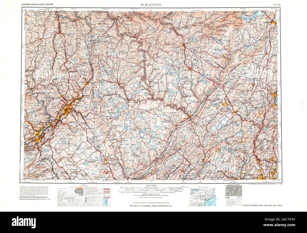 Scranton pennsylvania map hi-res stock photography and images - Alamy