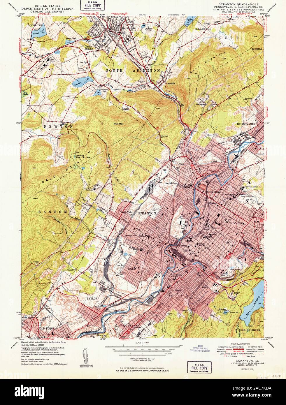 Scranton pennsylvania map hi-res stock photography and images - Alamy