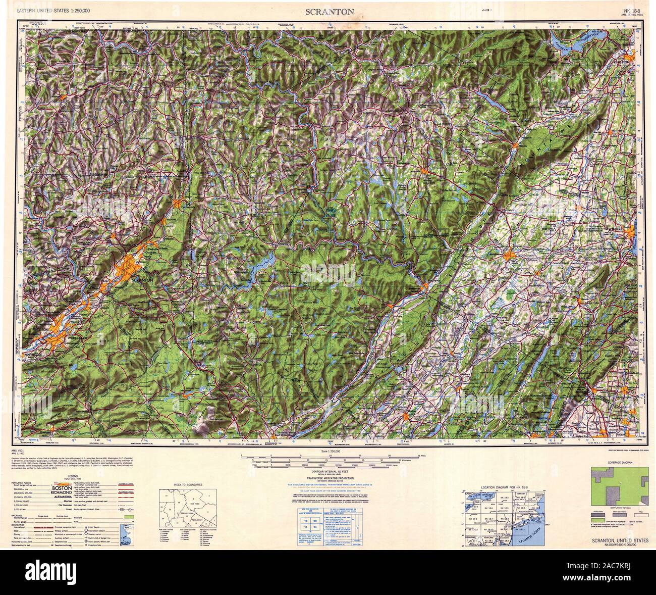 Scranton pennsylvania map hi-res stock photography and images - Alamy