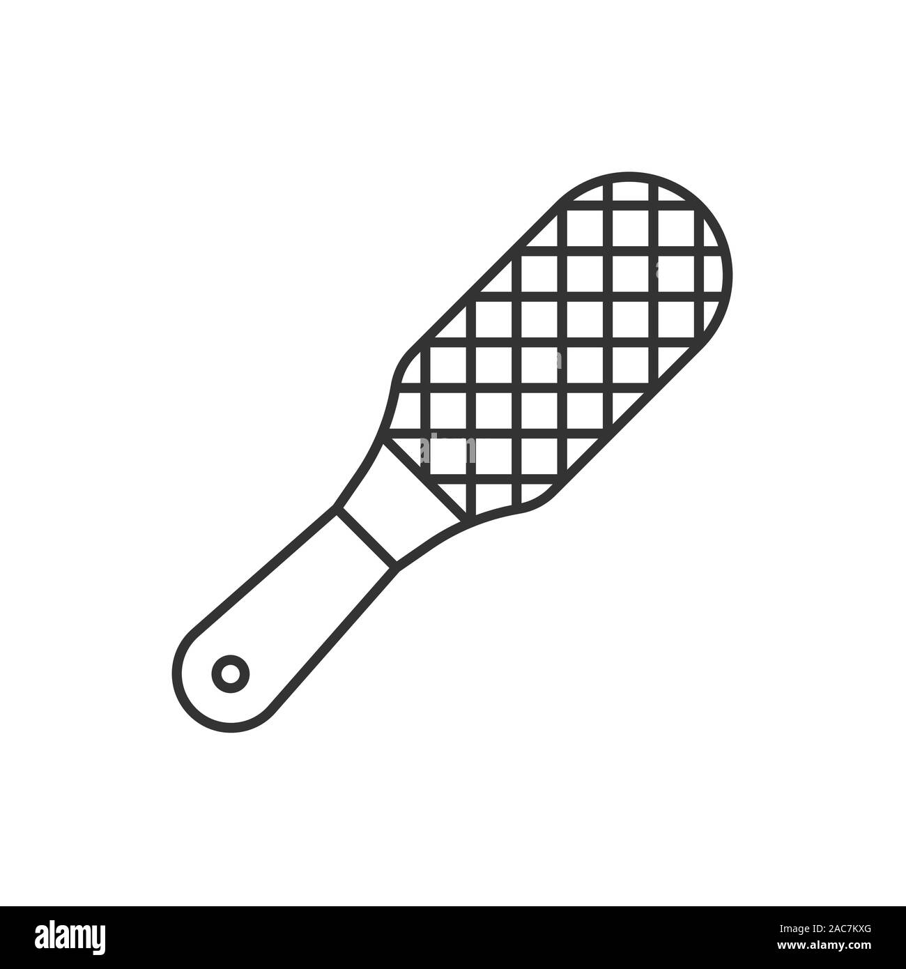 Foot rasp linear icon. Thin line illustration. Foot scrubber contour ...
