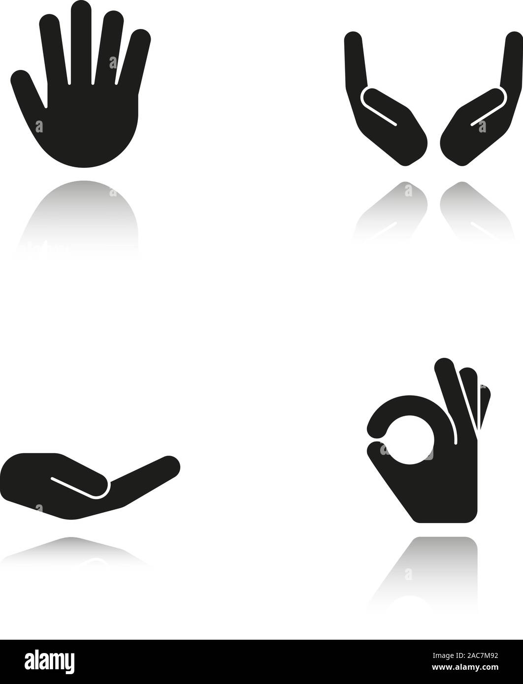 Outstretched begging hand Stock Vector Images - Alamy