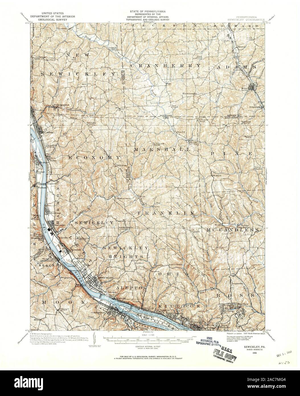 Map of sewickley hi-res stock photography and images - Alamy