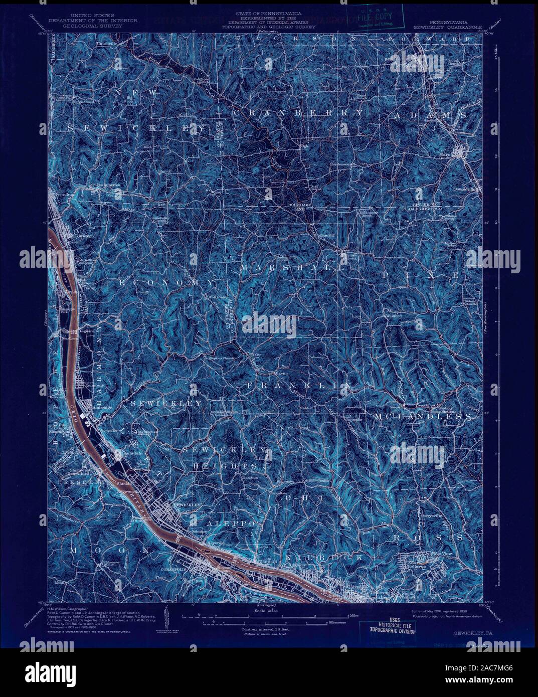 Sewickley pennsylvania map hi-res stock photography and images - Alamy