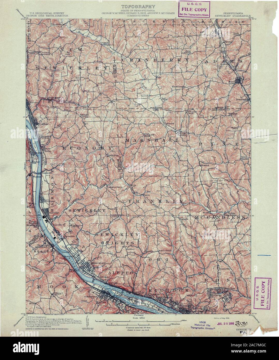 Map of sewickley hi-res stock photography and images - Alamy