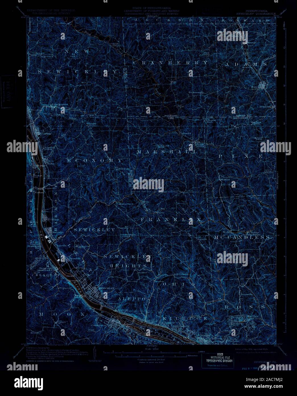 Map of sewickley hi-res stock photography and images - Alamy
