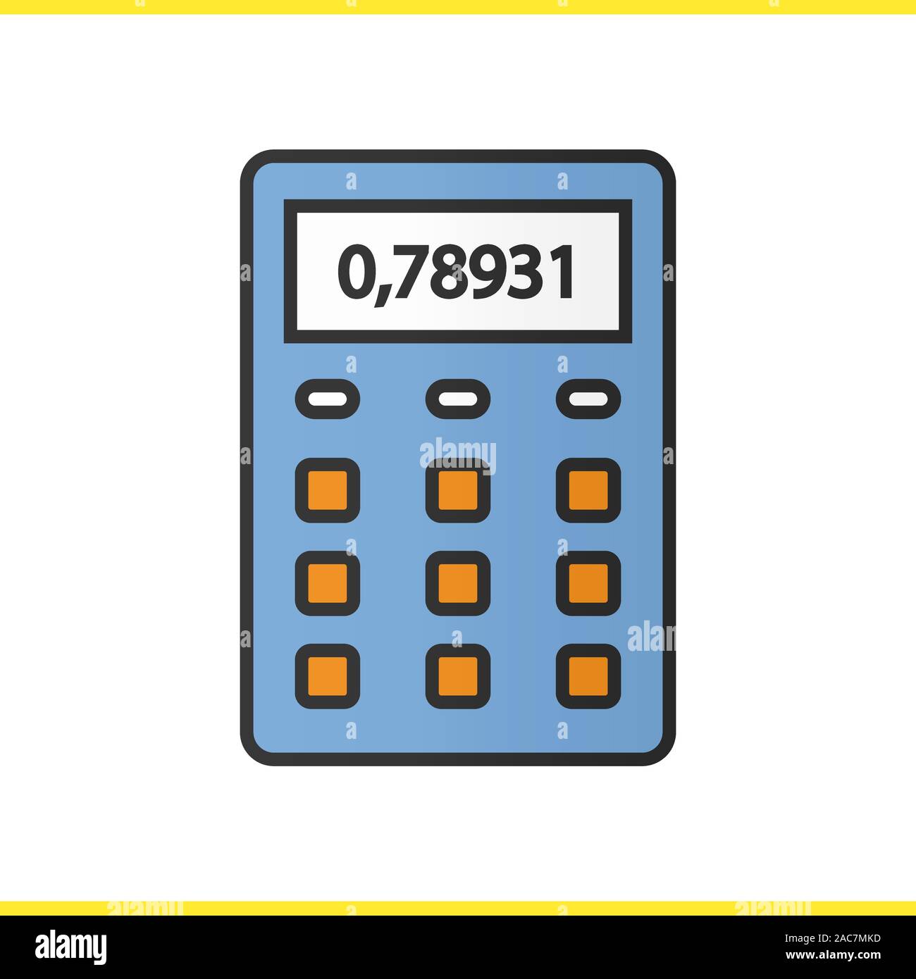 Calculator color icon. Isolated vector illustration Stock Vector Image ...