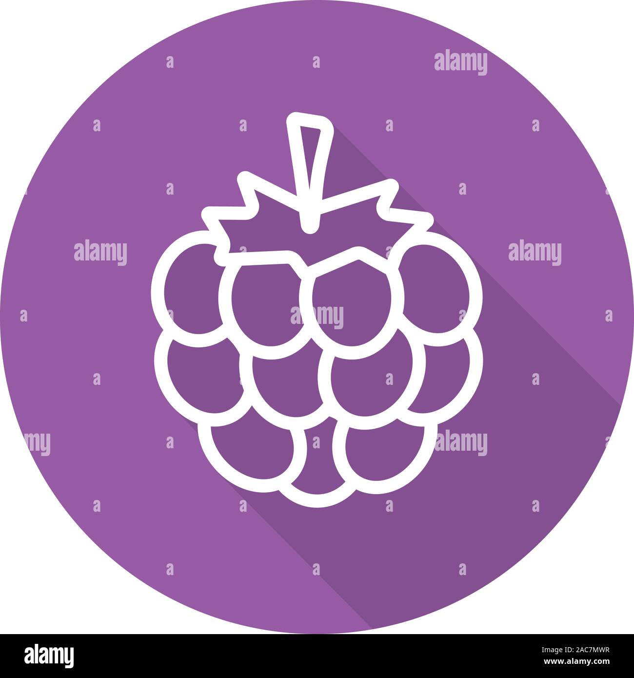 Blackberry flat linear long shadow icon. Vector line symbol Stock ...
