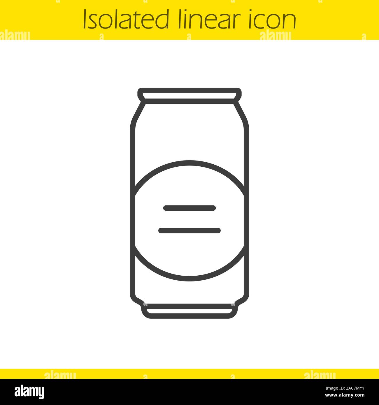 Beer can linear icon. Thin line illustration. Aluminium can contour ...