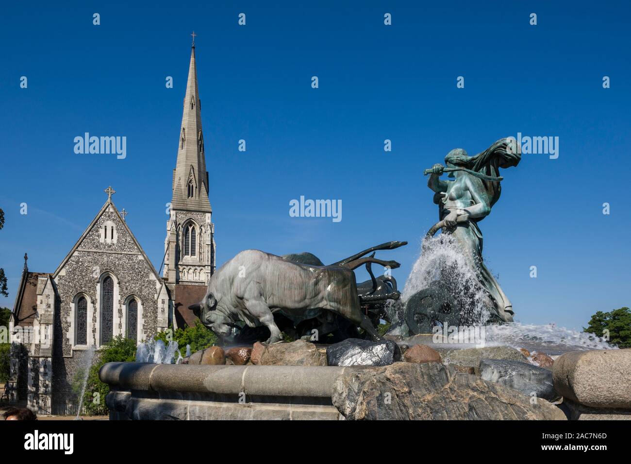 Gefion fountain designed by Anders Bundgaard, Copenhagen, Denmark Stock ...