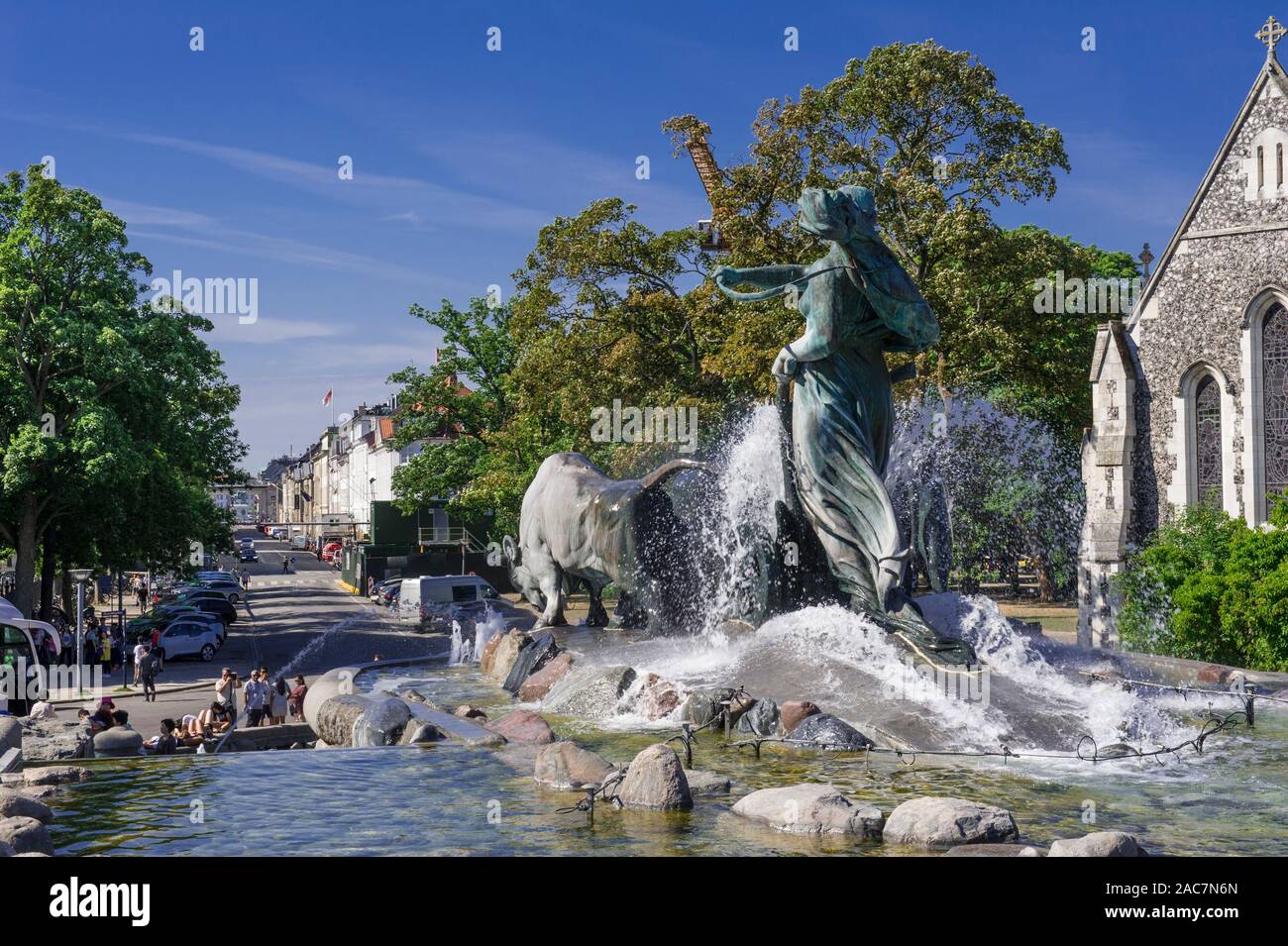 Gefion fountain designed by Anders Bundgaard, Copenhagen, Denmark Stock ...