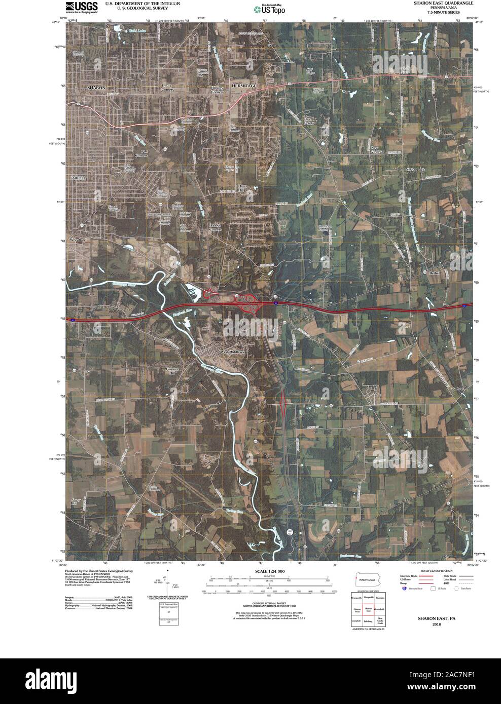 Sharon pennsylvania map Cut Out Stock Images & Pictures - Alamy