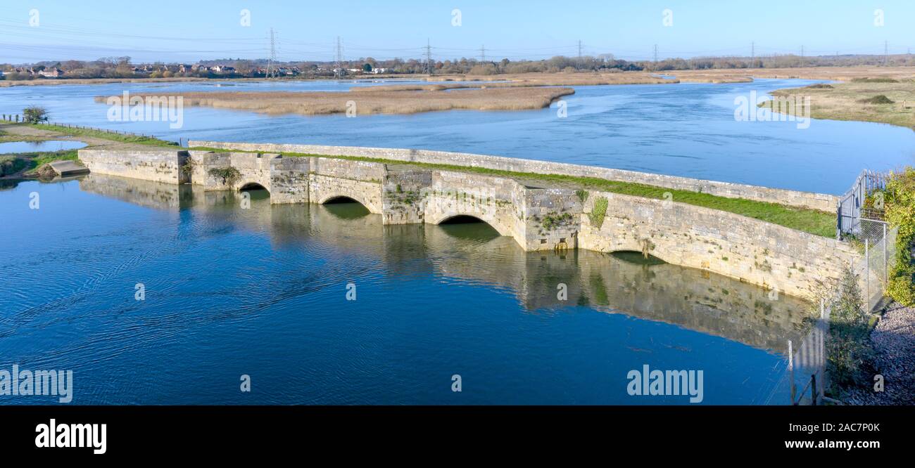 The Old Redbridge East Bridge, over River Test at Redbridge ...