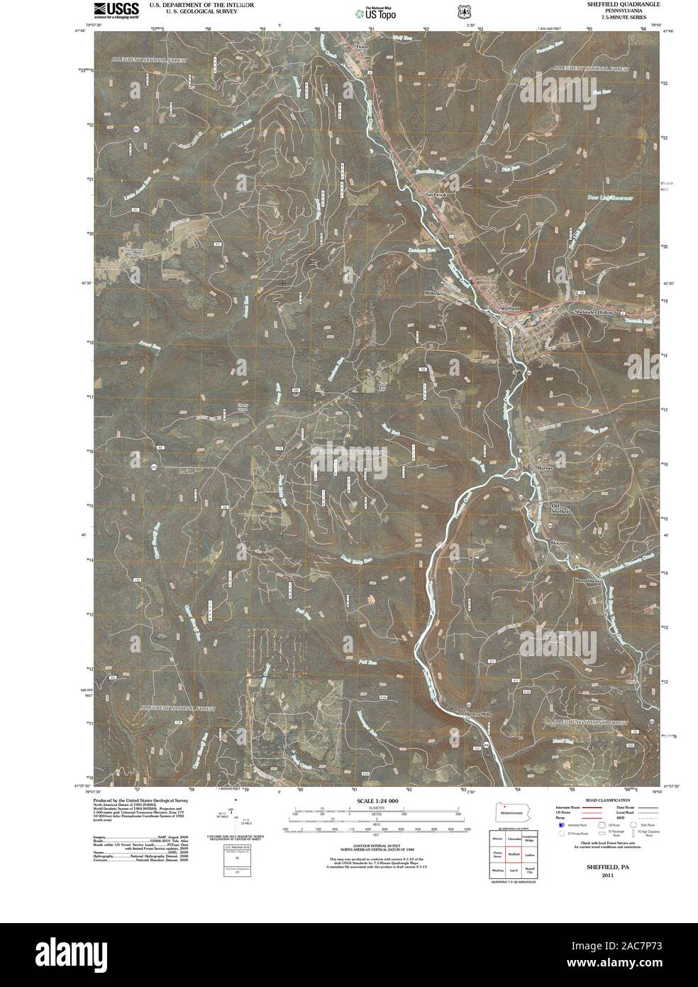 Map of sheffield pennsylvania hi-res stock photography and images - Alamy