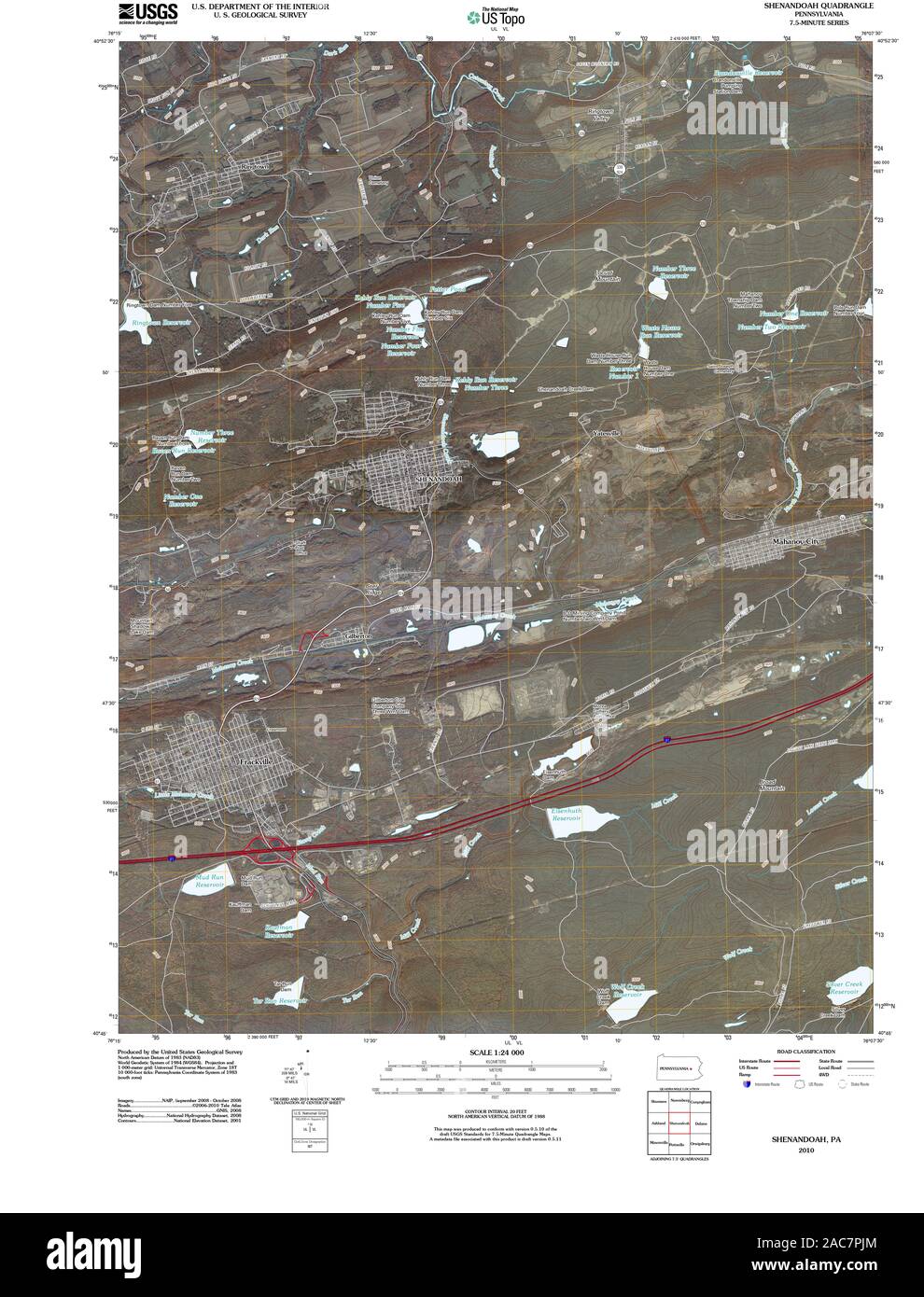 Shenandoah map hi-res stock photography and images - Alamy