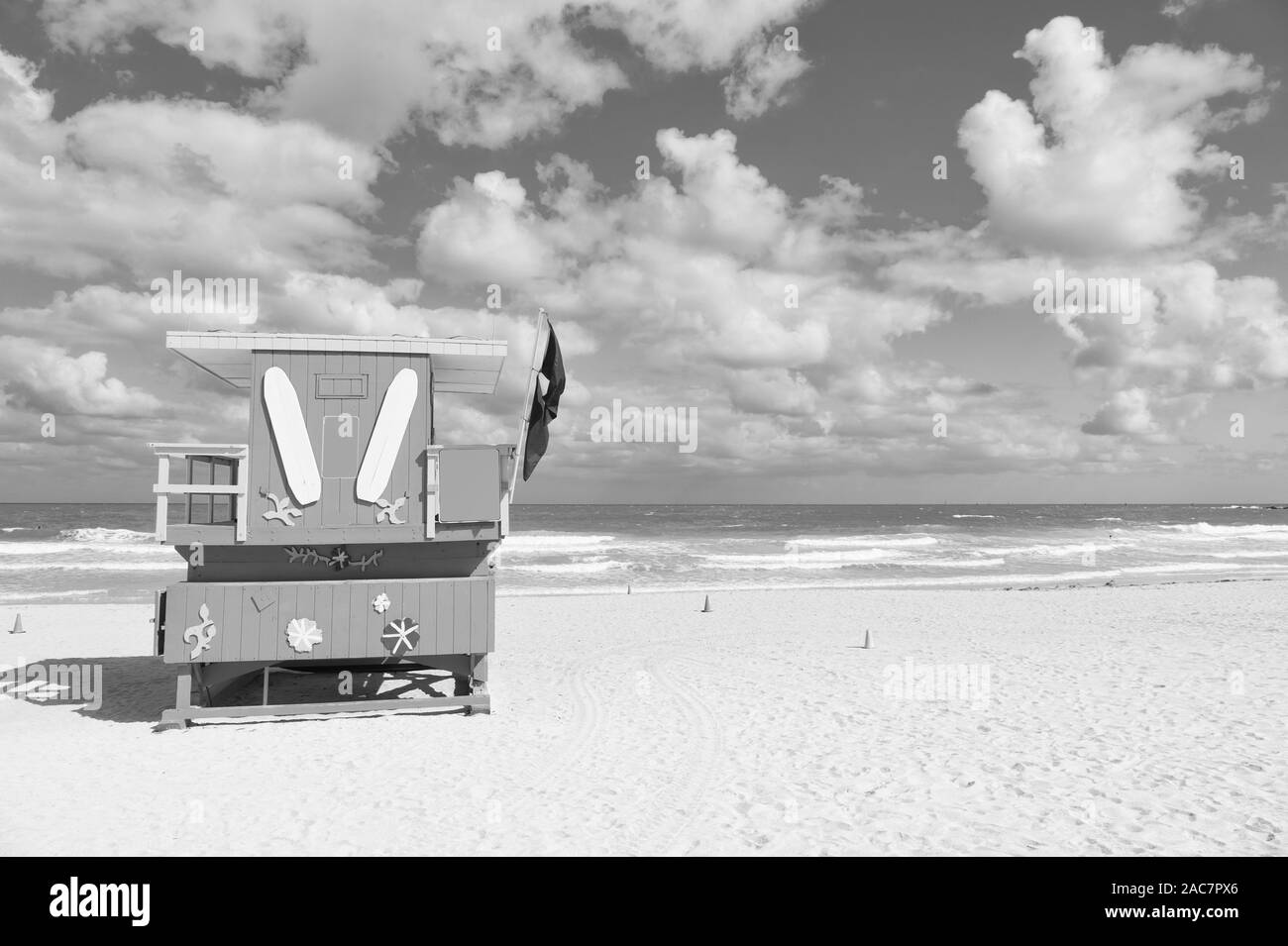 Miami beach colorful lifeguard towers. Quirky iconic structures ...