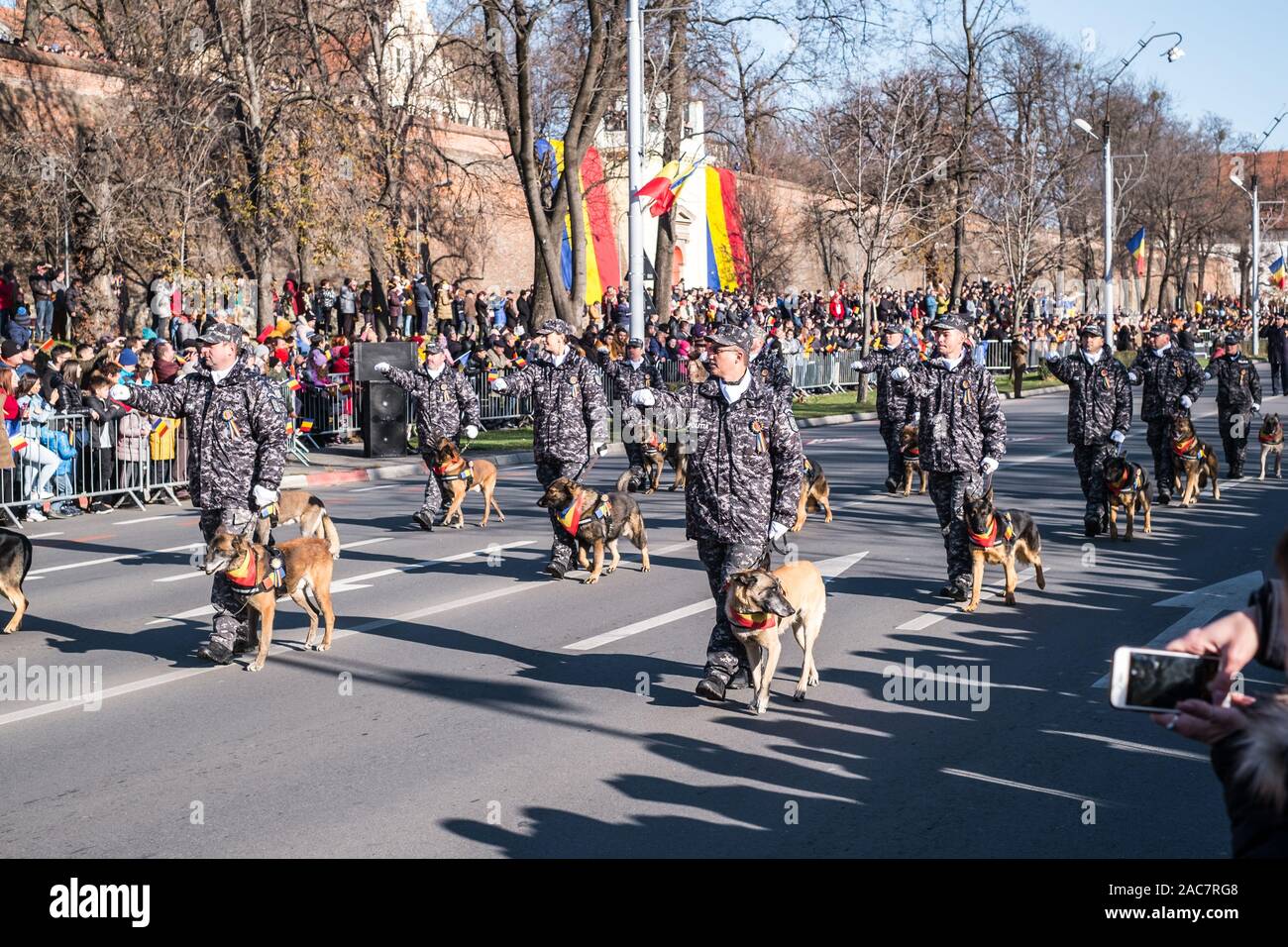 Sibiu, Romania - December 1, 2019. Military Parade on National Day of ...