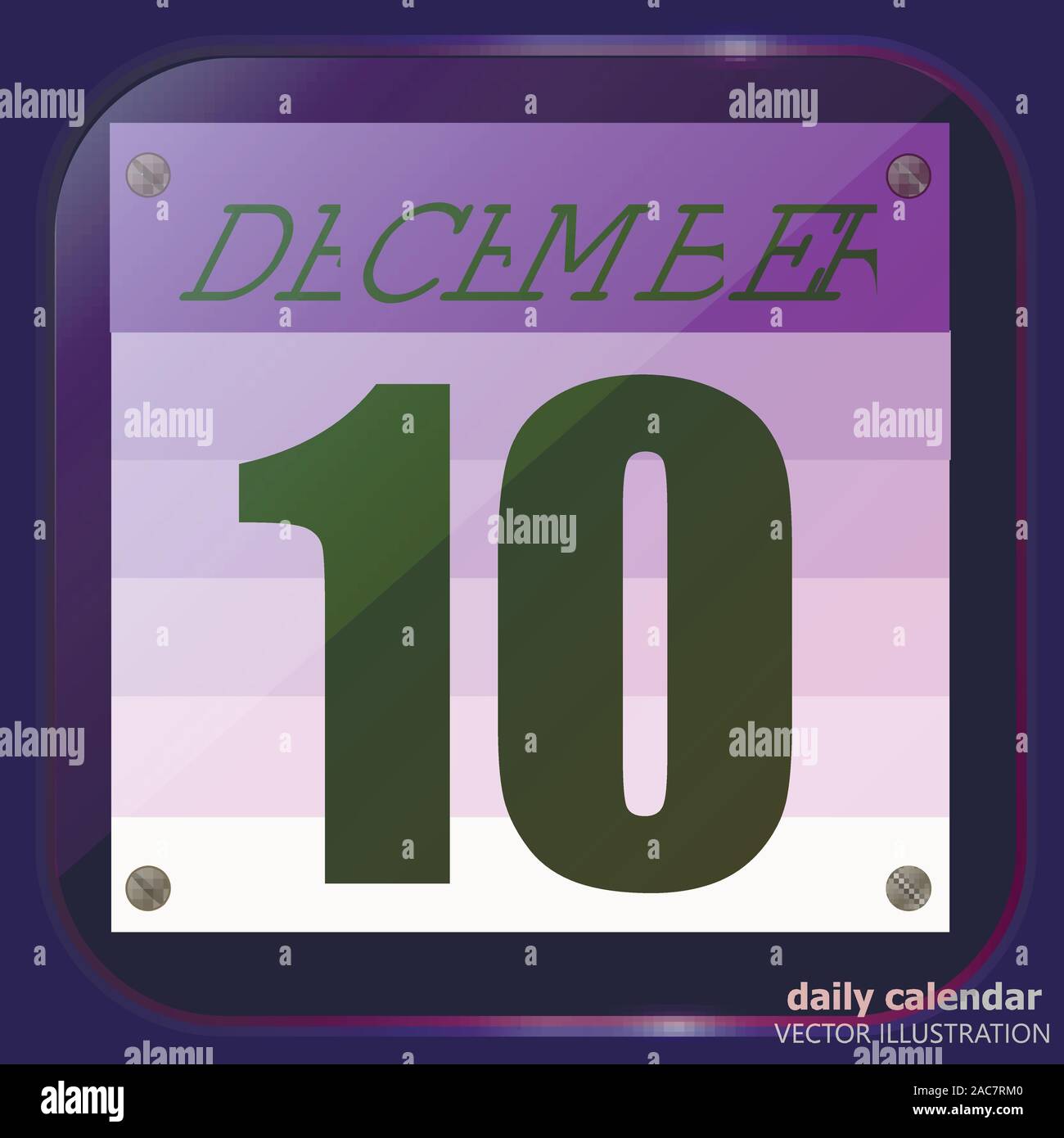 December 10 icon. Calendar date for planning important day . Tenth of ...