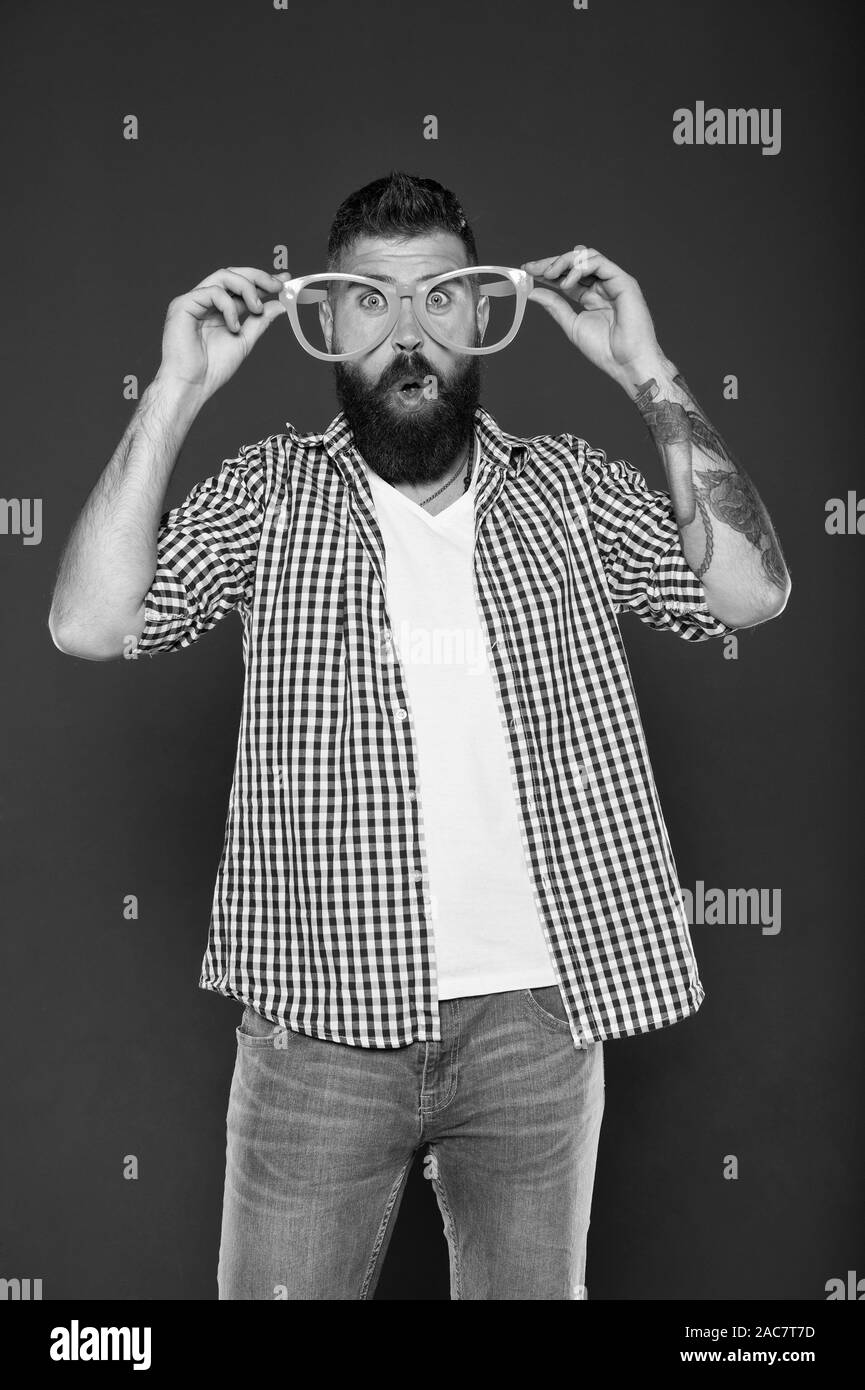 Mad man in glasses Black and White Stock Photos & Images - Alamy