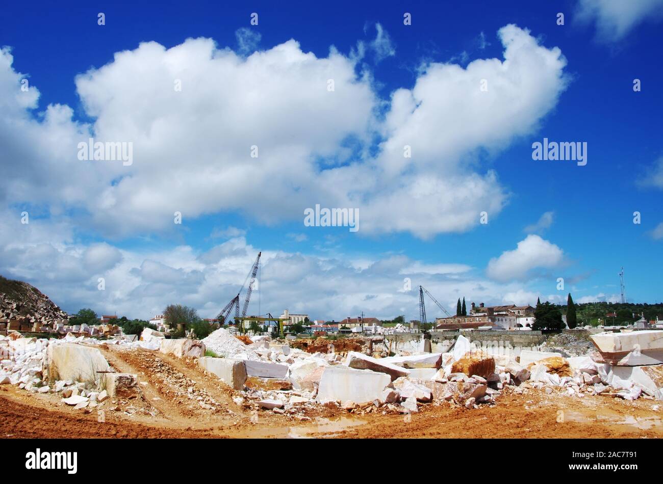 landscape of marble quarries, Estremoz, Portugal Stock Photo - Alamy