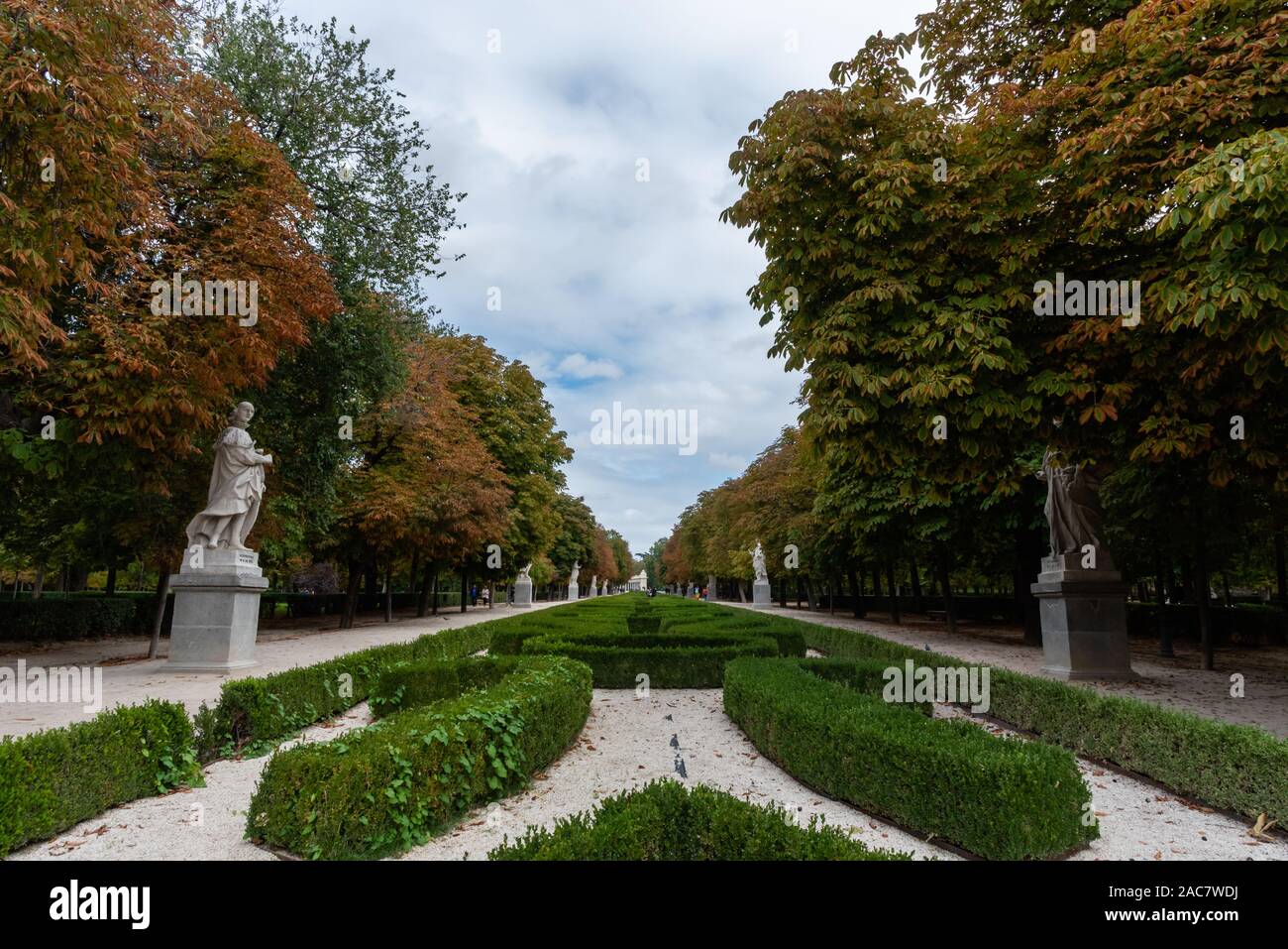 Scenic fall El Retiro park vista in Madrid, Spain Stock Photo - Alamy