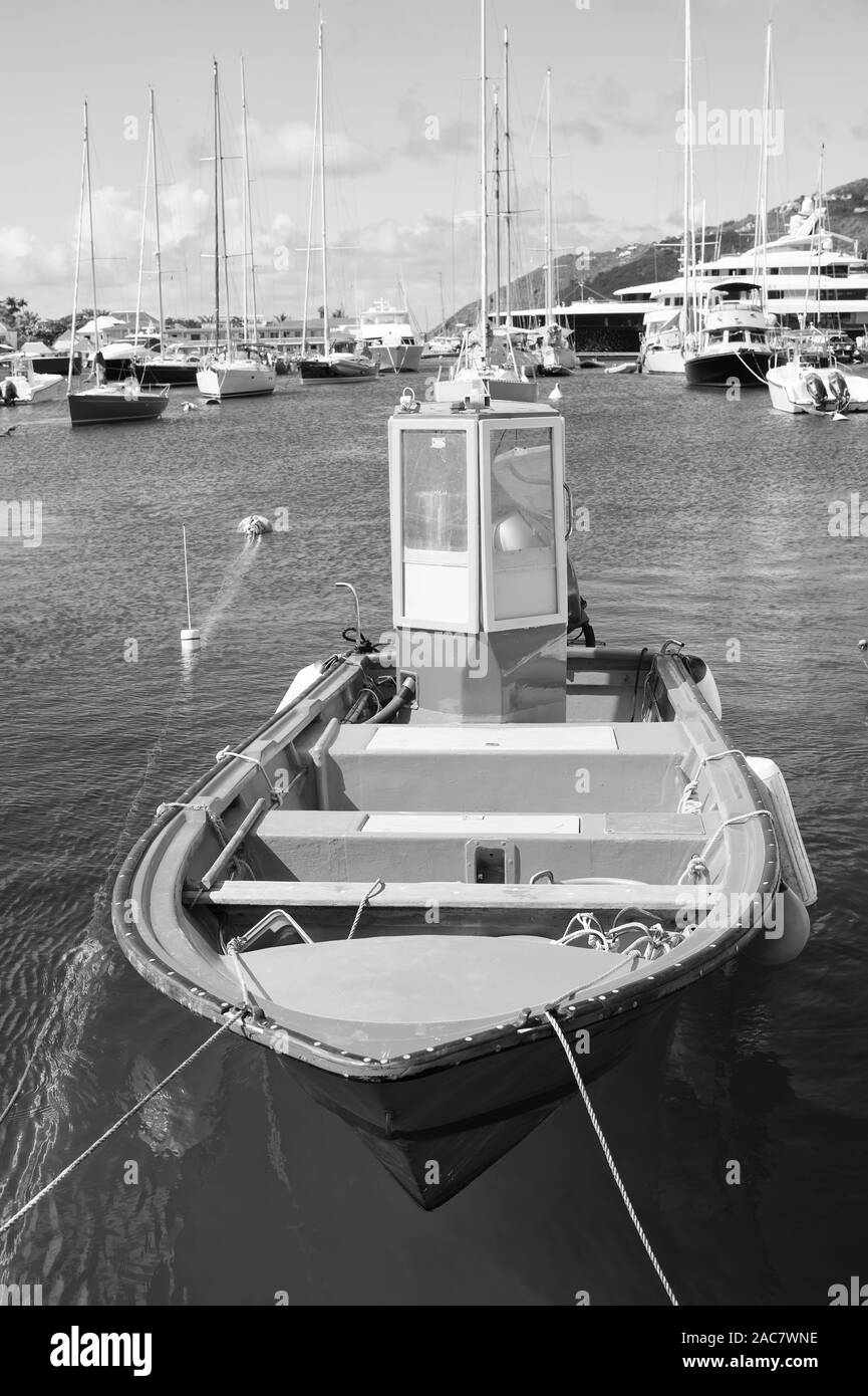 Deck, boat, caribbean Black and White Stock Photos & Images - Alamy