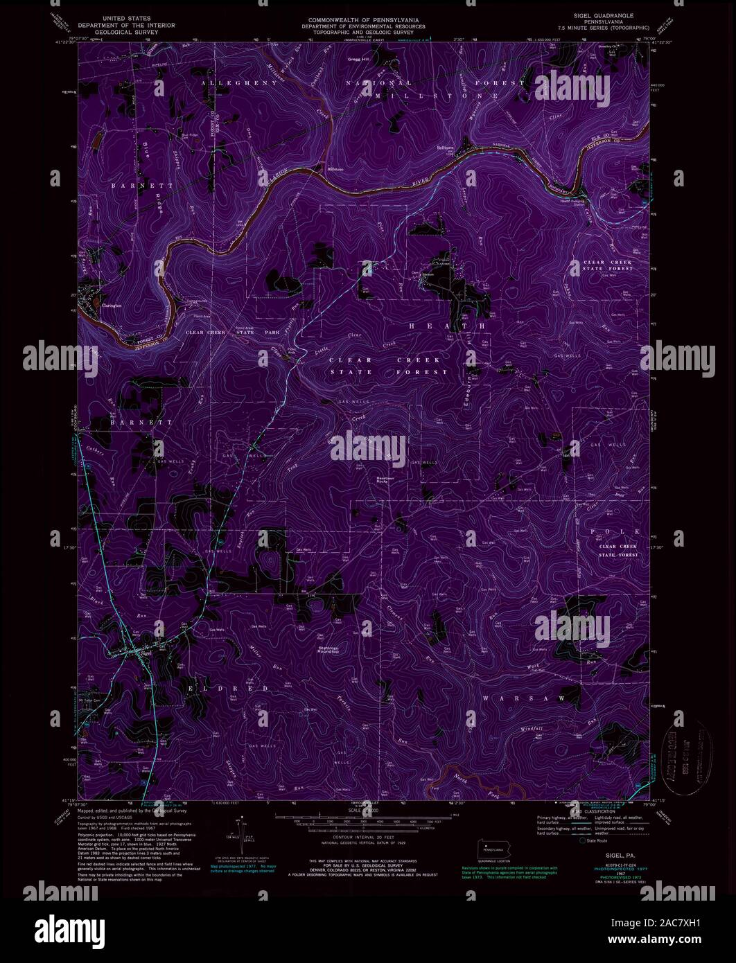 Sigel pennsylvania map hi-res stock photography and images - Alamy