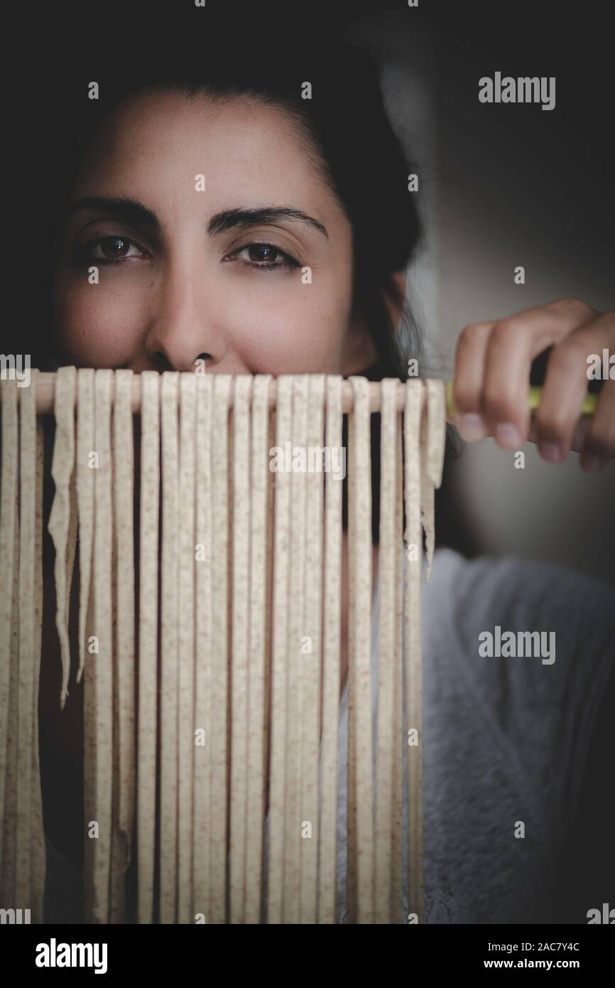 Making homemade pasta (ART Stock Photo - Alamy