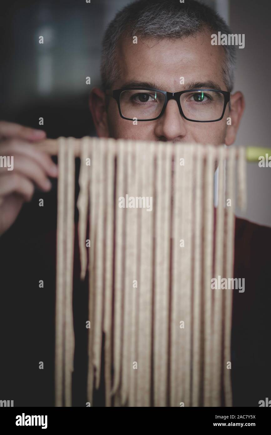 Making homemade pasta (ART Stock Photo - Alamy