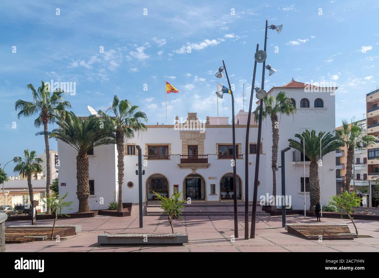 The beautiful building of the Delegación del Gobierno En Fuerteventura ...