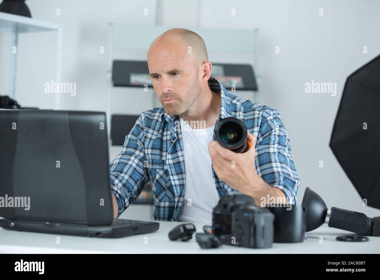 Cropped view male photographer hi-res stock photography and images - Alamy