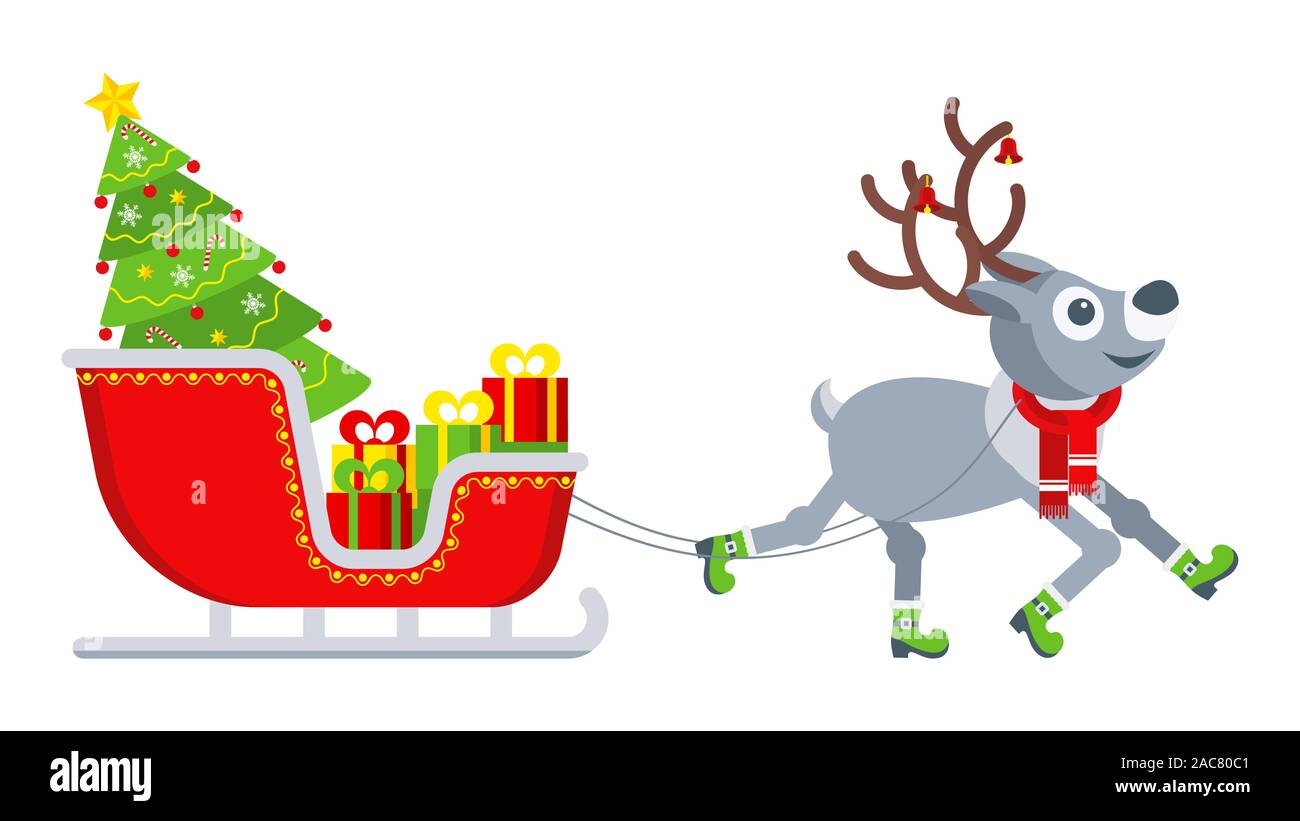 Bright santa claus deer Stock Vector Images - Alamy