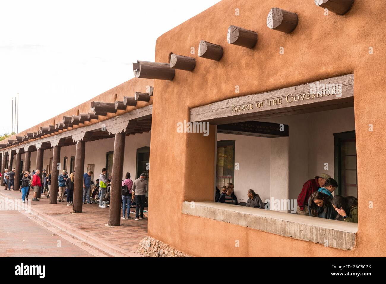 Santa Fe, New Mexico - October 4, 2019: Palace of the Governors ...