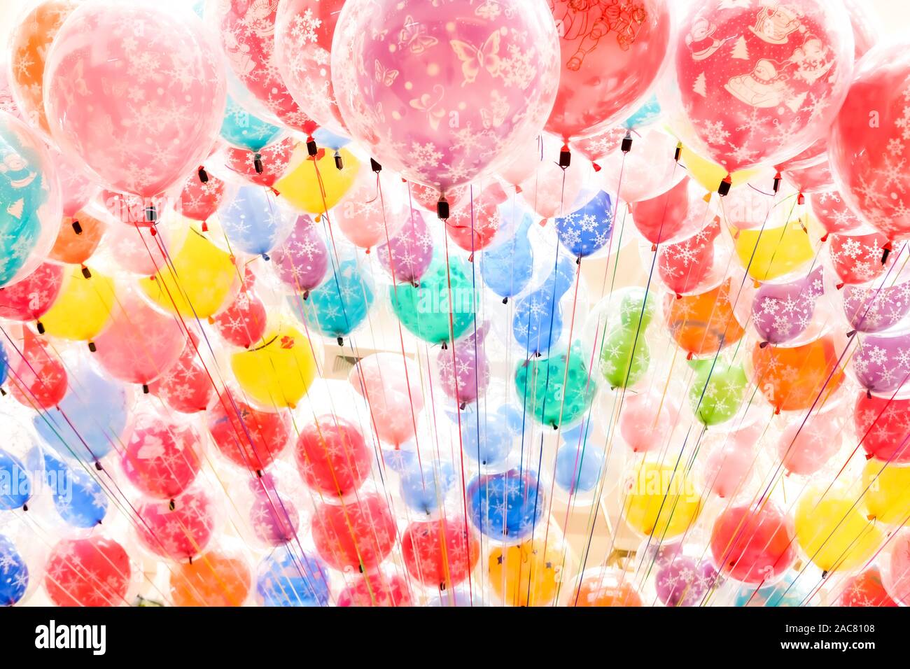 Colorful balloons background Stock Photo - Alamy