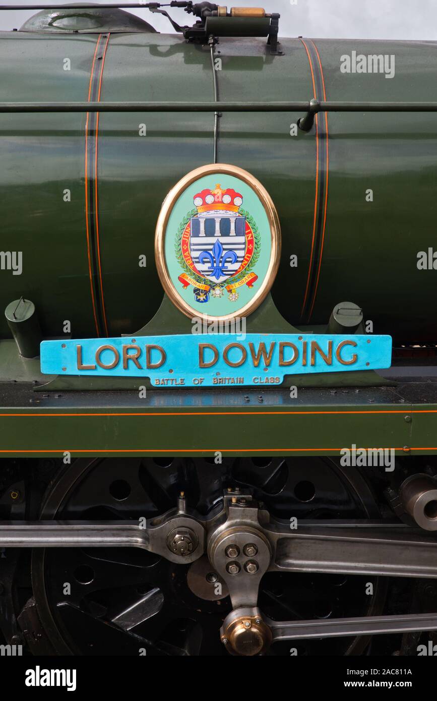 Battle of Britain Class steam locomotive 34046 Braunton running as ...