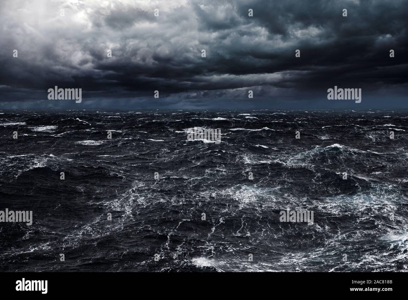 Dark Clouds and Strong Stormy Winds at Ocean Stock Photo - Alamy