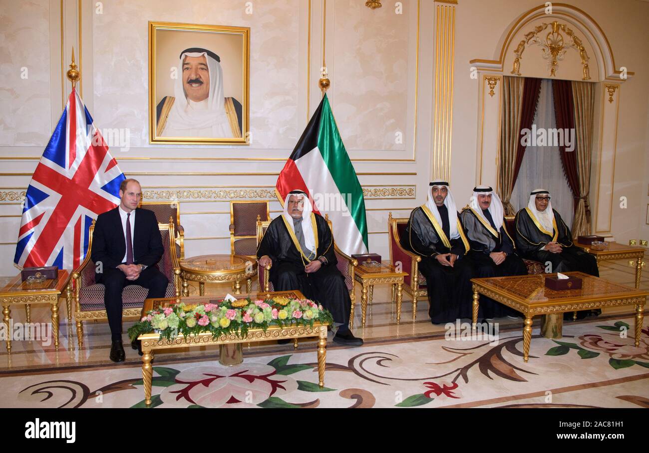 The Duke of Cambridge and Sheikh Ali Al-Jarrah Al-Sabah, minister of ...