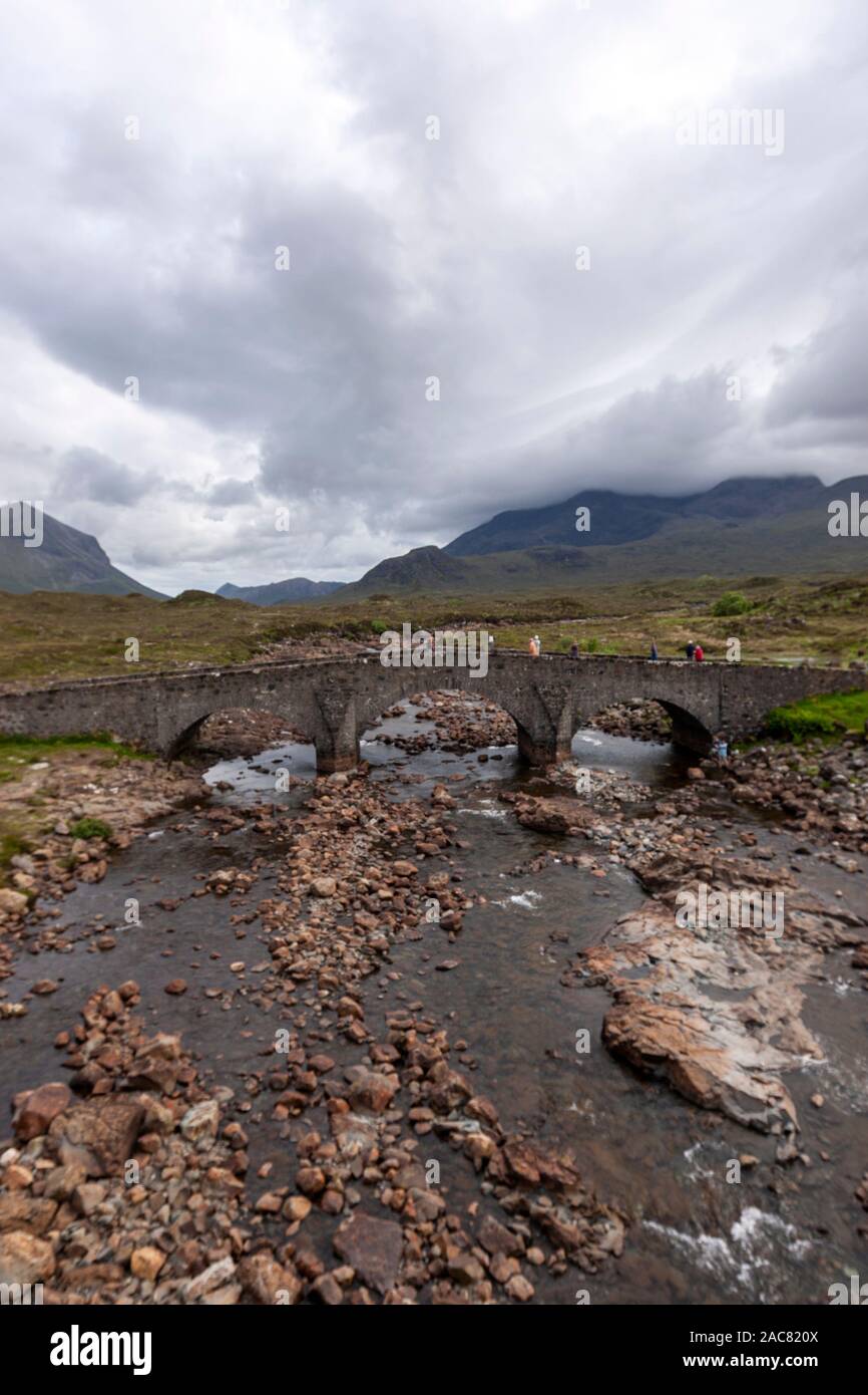 Sligachan Old Bridge, Sligachan, Skye island, Scotland, UK Stock Photo ...