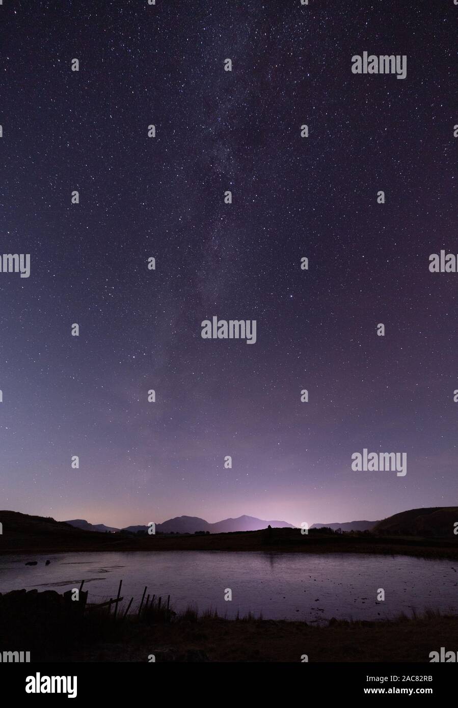 Tewet Tarn under the Milky Way Stock Photo - Alamy